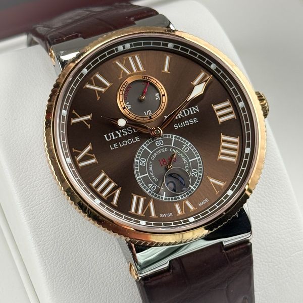 Ulysse Nardin Maxi Marine Chronometer 43mm 265-67 18k Rose Gold Rare ...