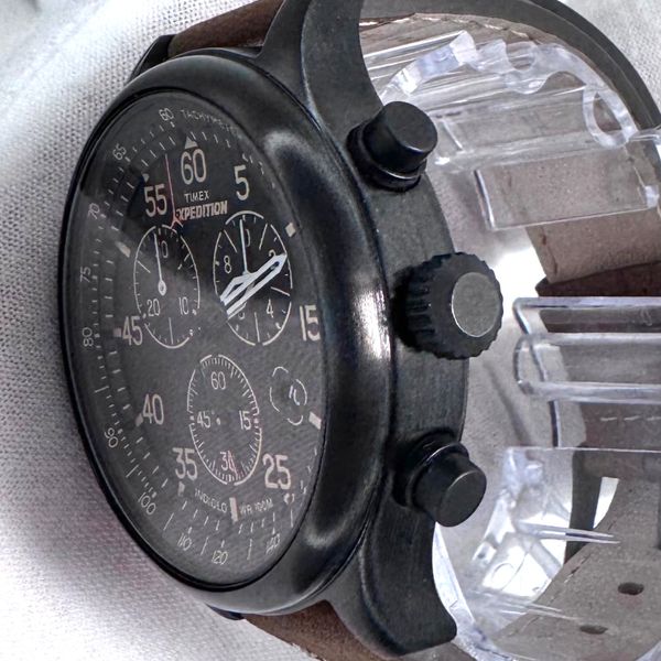 Timex Expedition Field Chronograph T49905 Indiglo Men's Watch 43mm ...