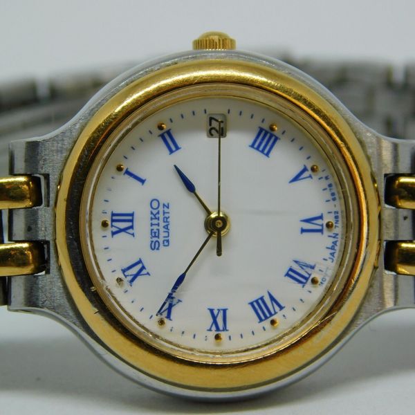 SEIKO 7N82-6B29 Two Tone Quartz Analog Women's Watch Sz. 5 3/4" New ...
