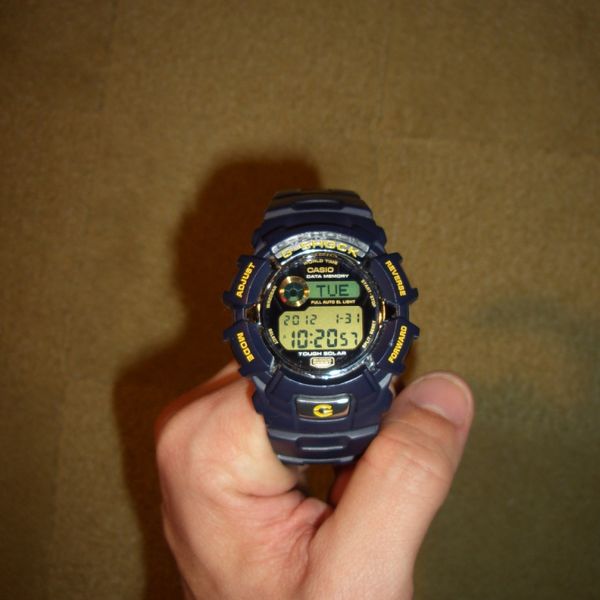 Casio G-SHOCK G-2310 $50 Excellent Condition Rare Color Navy/Yellow ...