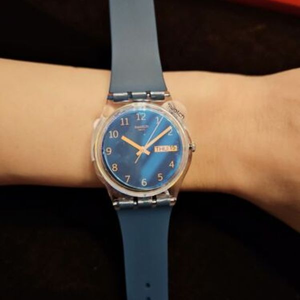 Swatch BLUE AWAY SO28K700 NEW IN BOX | WatchCharts Marketplace