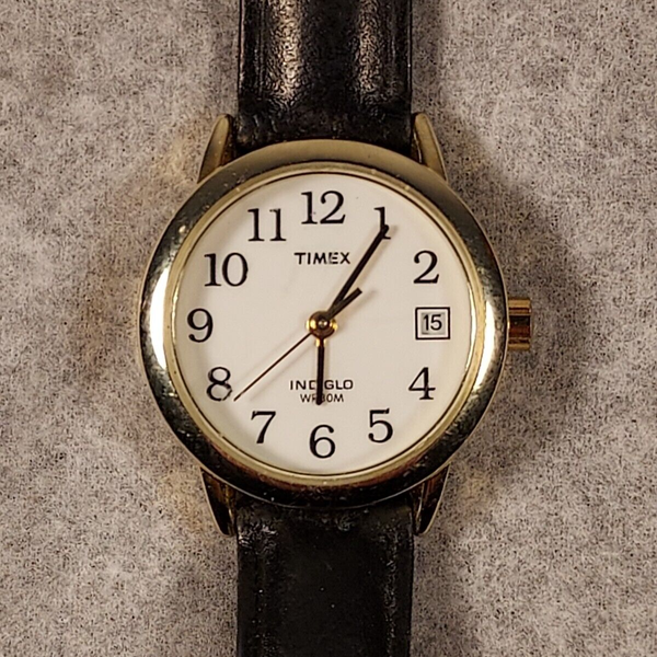 Women's TIMEX Classic Easy Reader Gold Tone Watch, Indiglo, Date, 25mm ...