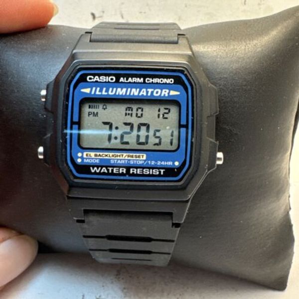 Casio F105W-1A, Digital Chrono Watch, Black Resin, Alarm, Illuminator ...