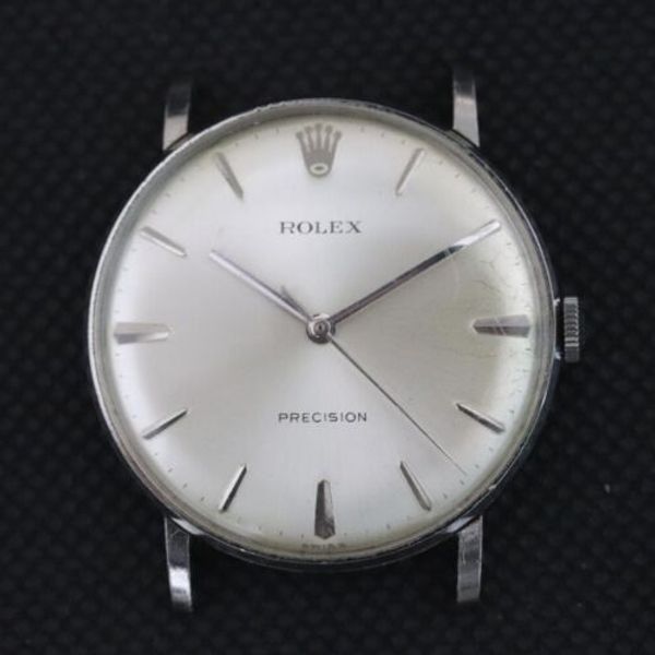 ROLEX Precision ref.9829 Silver Dial Swiss Nothing band From Japan B ...