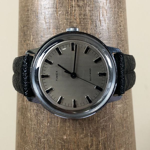 Vintage 1971 Timex Viscount Men 46050 3171 Self Wind Leather Automatic ...