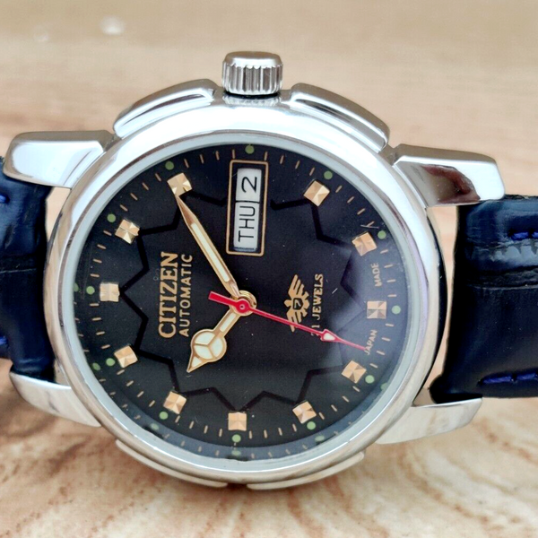 CITIZEN Watch Automatic Dial Black Style Gold Figure Men's JAPAN ...