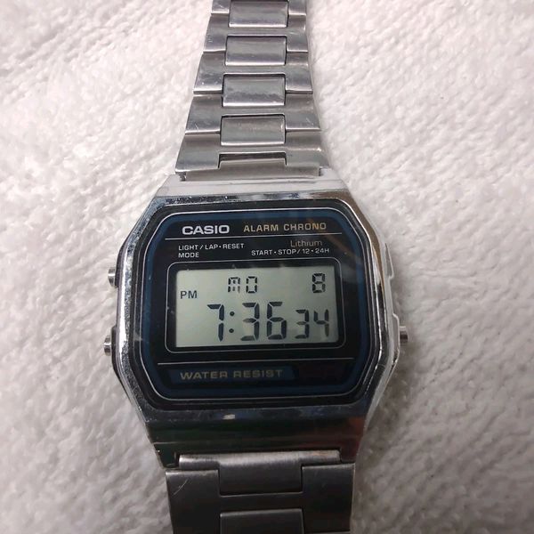 Casio Digital A158W Digital Menâ s Metal Band (Working) | WatchCharts Marketplace
