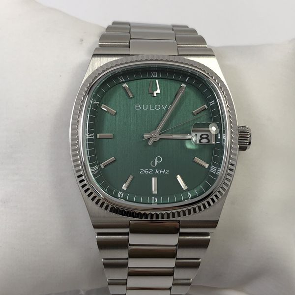 Bulova Super Seville Precisionist Quartz Green Dial Steel Men's Watch ...