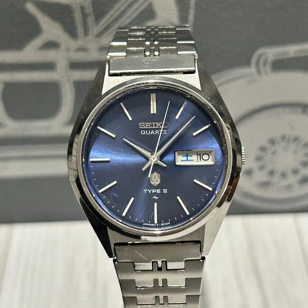 [Vintage] Seiko Quartz 4623-8020 Type II (SQ) Biue Dial JDM b128 ...