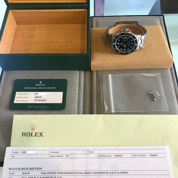 FS: Rolex Submariner U Serial, Complete Set | WatchCharts Marketplace