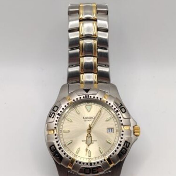 Casio Watch MTD-1020 38mm Diver Style Stainless Steel Rotate Bezel NEED ...