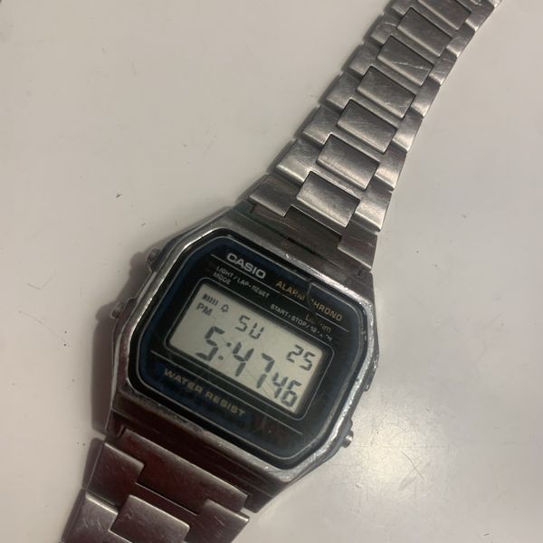 CASIO A158W Digital Watch Stainless Steel Fair Condition Working Well ...