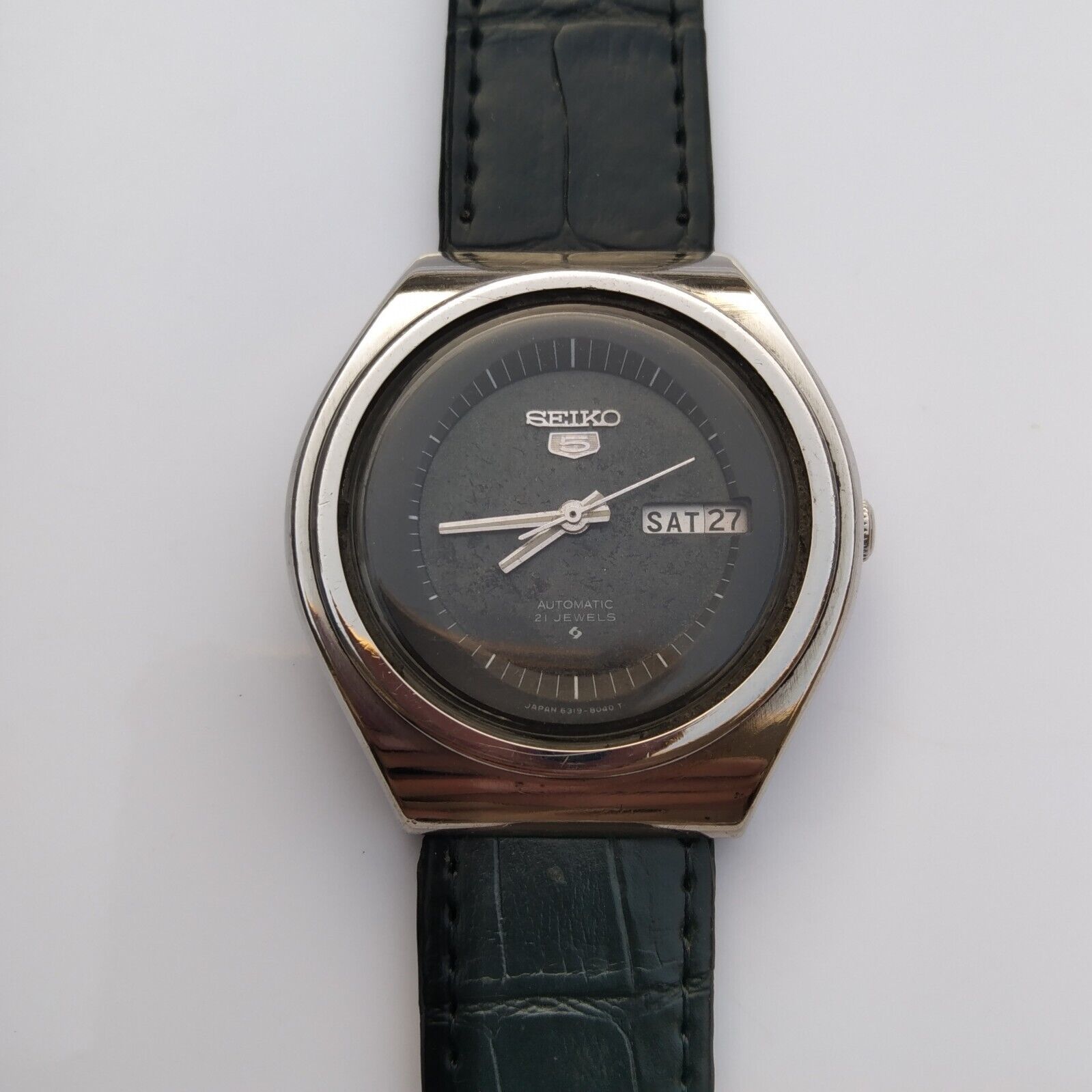 Seiko 5 Automatic 6319-8040 Day/Date Black Dial 21 Jewel Men's ...