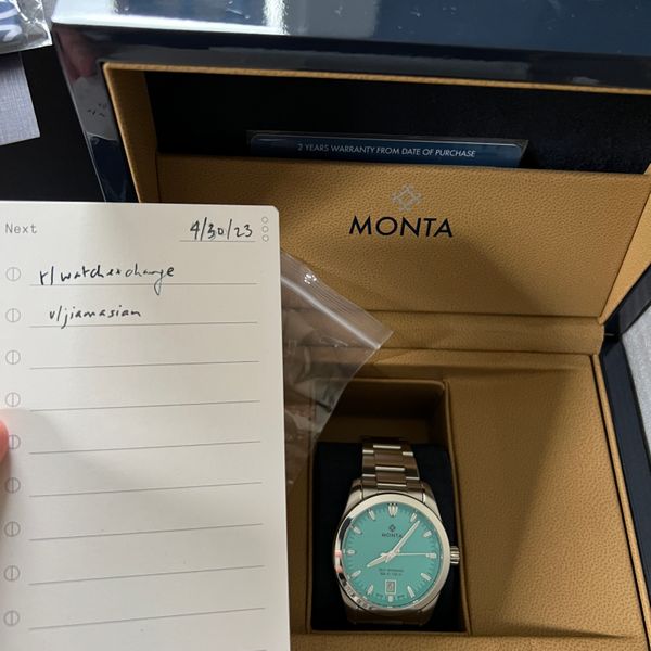 [WTS] Monta Noble Turquoise | WatchCharts Marketplace
