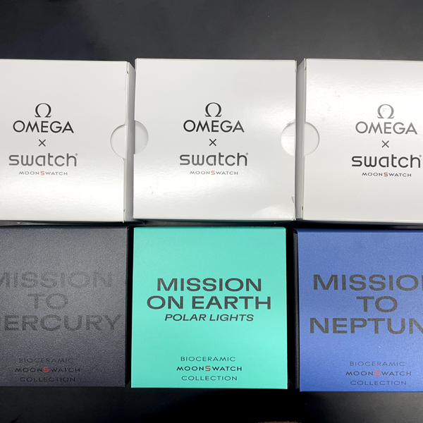Swatch x Omega Bioceramic MoonSwatch Mission Earth Polar Lights Neptune ...
