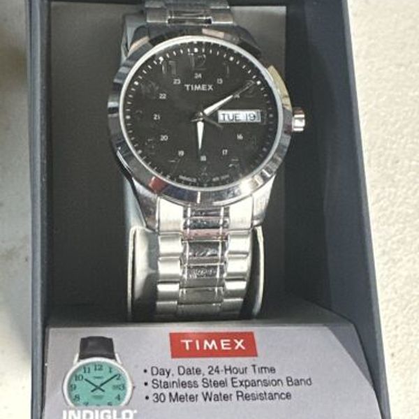 Timex Men's T2M932 South Street Sport Black/Silver-Tone Stainless Steel ...