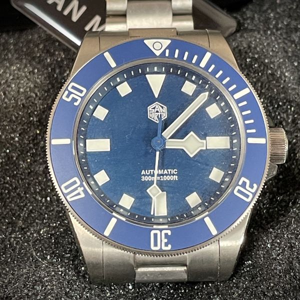 San Martin Blue Titanium 39mm Pelagos style [$135 USD] | WatchCharts ...