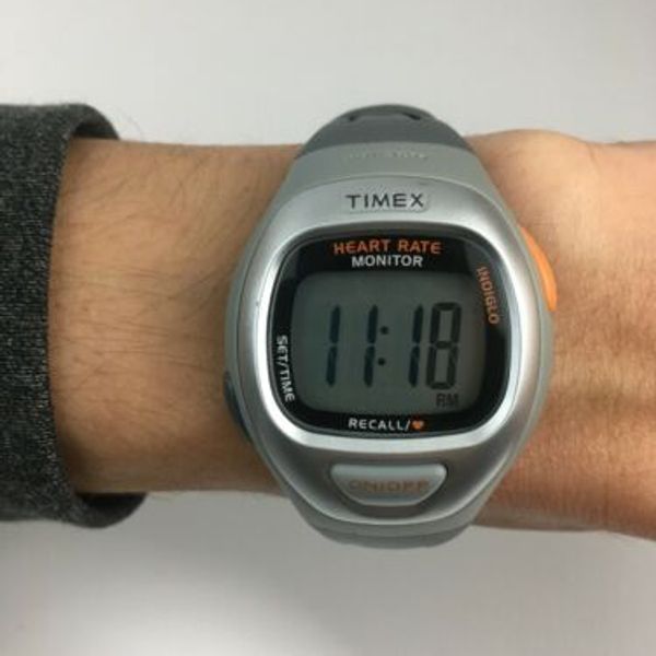 Timex Heart Rate Monitor Indiglo Digital Watch T5G981 WR 30m 38mm Mens ...