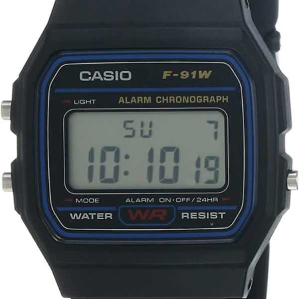 CASIO F91W-1 Unisex Black Digital Watch with Black Band | WatchCharts ...