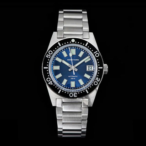 Seestern 62MAS 20ATM Genuine Ceramic NEW LUME Bezel 200m DIVER'S Watch ...