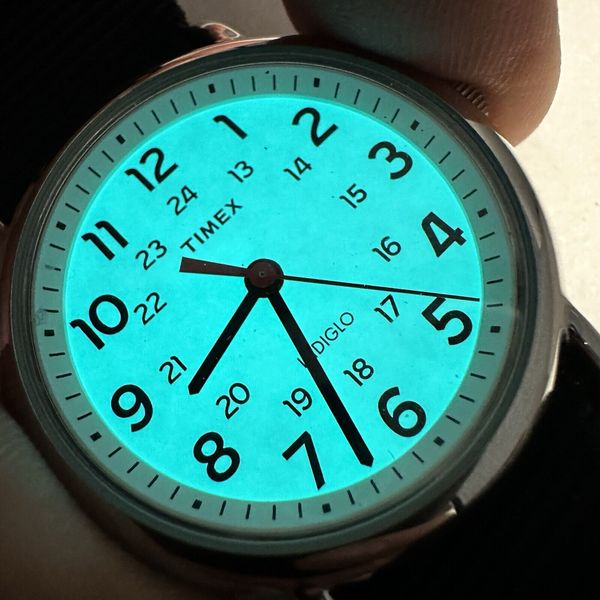 Timex Unisex Weekender Watch Black Nylon Slip-Thru Strap - New Battery ...