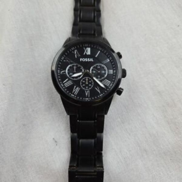 Fossil Flynn BQ1743 Men's Stainless Steel Analog Dial Chronograph Watch ...