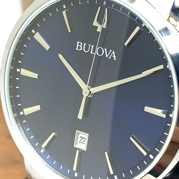 Bulova Men's Watch 96B338 Quartz 40mm Blue Dial Silver Tone Stainless ...
