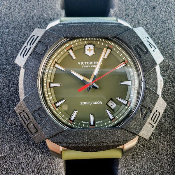 FS: LNIB Victorinox INOX, Green Dial/Strap With Bumper - $165 ...