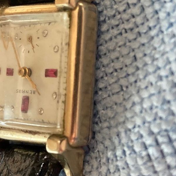 Vintage Benrus Diamond & Ruby Dial Bevel Crystal Men's 17J Wristwatch ...