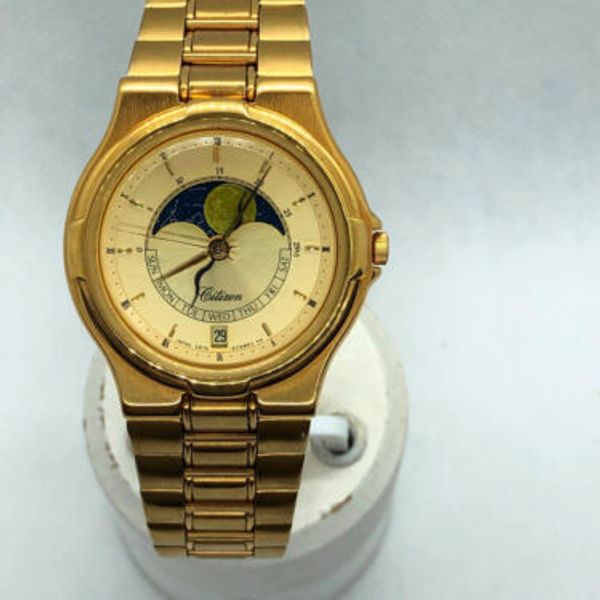 Citizen Elegance Unisex Watch Moon Phase Rare And Vintage 2870-269187 K ...