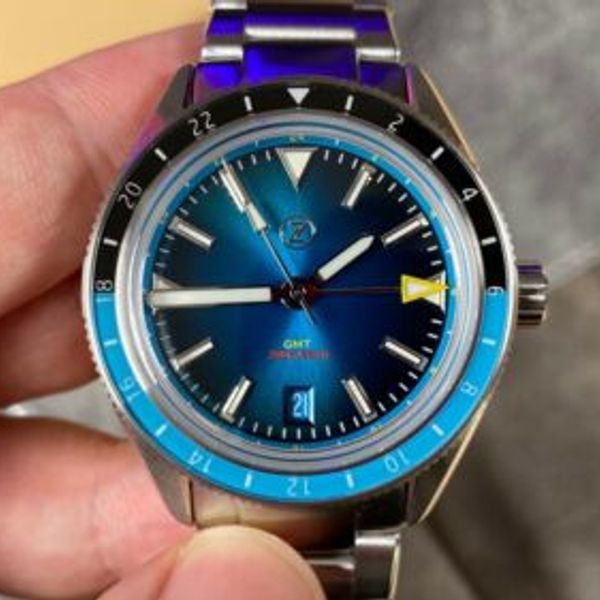 Zelos Horizons V2 (Teal) GMT Watch w/Box & Rubber Strap | WatchCharts