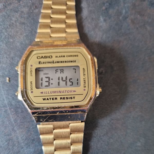 Casio A168 Gold Vintage Digital Stainless Steel Watch | WatchCharts ...
