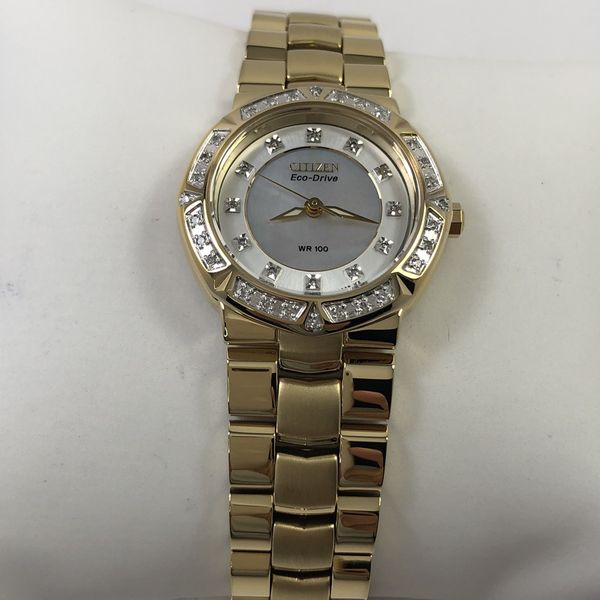 Citizen Serano Eco-Drive Gold Tone Stainless Steel Ladies Watch EP5832 ...
