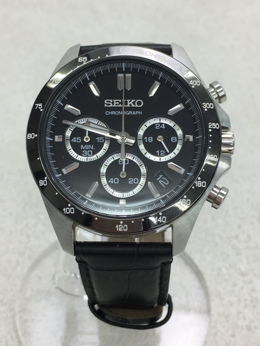 [Used] SEIKO SPRIT / Spirit / Quartz watch / Analog / Leather / BLK ...