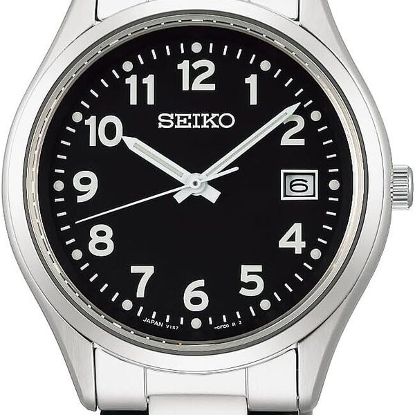 SEIKO SELECTION SBPX155 Stainless Steel Solar Analog Watch Black Dial ...