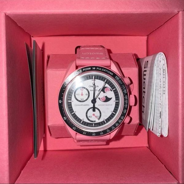 Swatch Omega Moonswatch Mission To The Pink Moonphase Moon ð IN HAND â ...