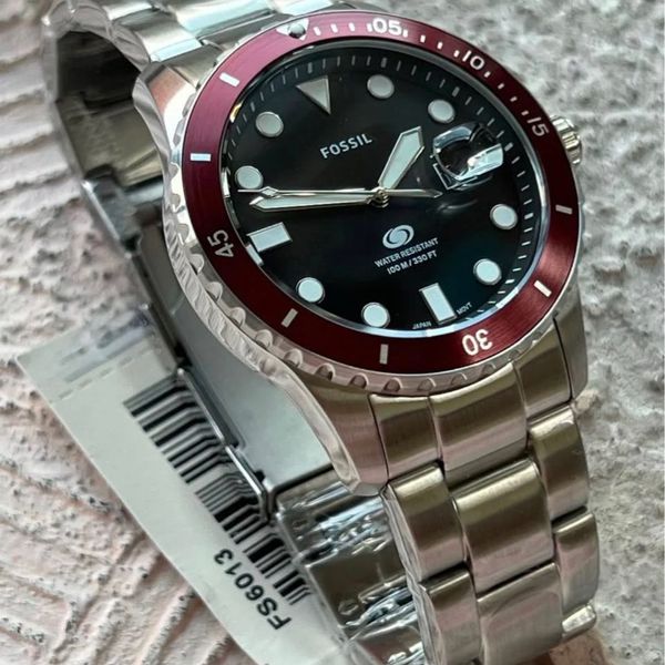 Fossil Blue Dive Three-Hand Date Stainless Steel Watch (42mm) FS6013 ...