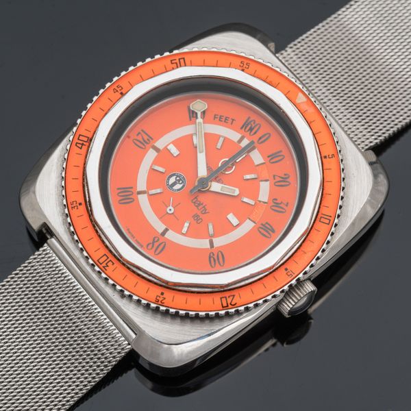 FS: Favre Leuba Bathy 160 ~ Huge & Rare Orange Diver ~ Nr Mint ...