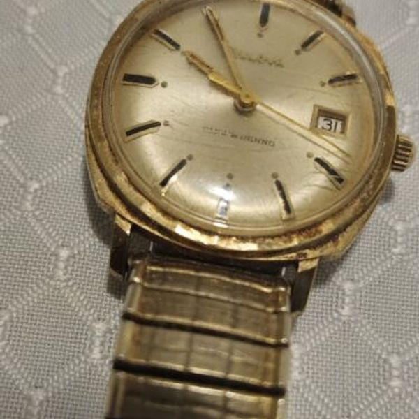 Bulova Watch M7 (1967)10kRG Back Self Winding Date Indicator ...