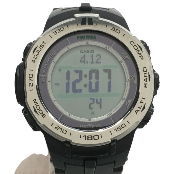 [Used] CASIO Solar watch PROTREK/Digital/--/GRY/BLK [Clothing goods ...