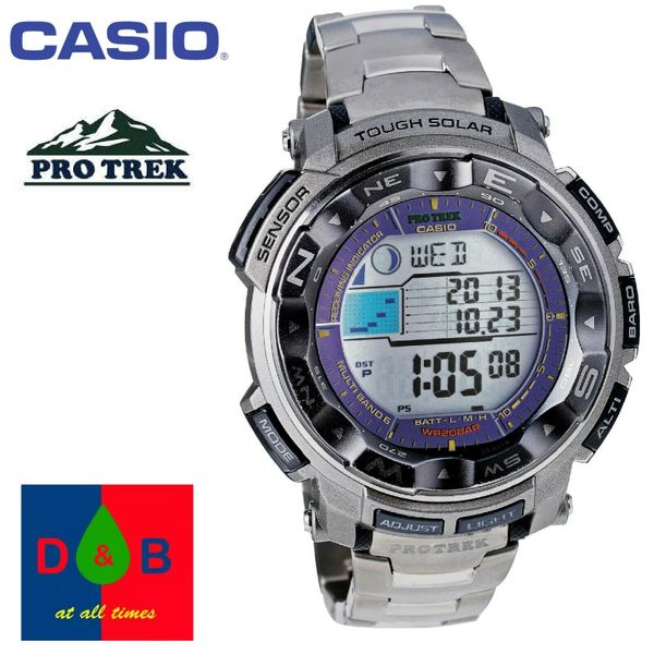 Casio Protrek PRW-2500T-7ER Titanium Wold Time Chrono Digital Sports ...