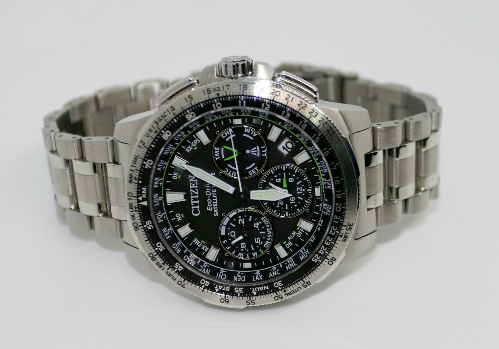 Citizen Promaster Navihawk Chronograph Stainless Eco-Drive Watch CC9030 ...