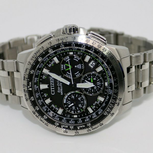 Citizen Promaster Navihawk Chronograph Stainless Eco-Drive Watch CC9030 ...