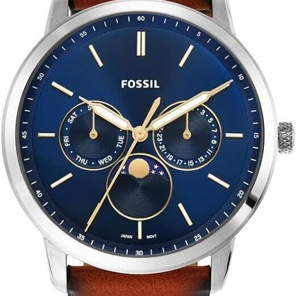 Fossil Men's Neutra Moonphase Multifunction Leather Watch - Brown ...