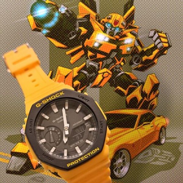 G-Shock GA-2100 Mod Bumblebee Transformers Giallo Nero Casio ...