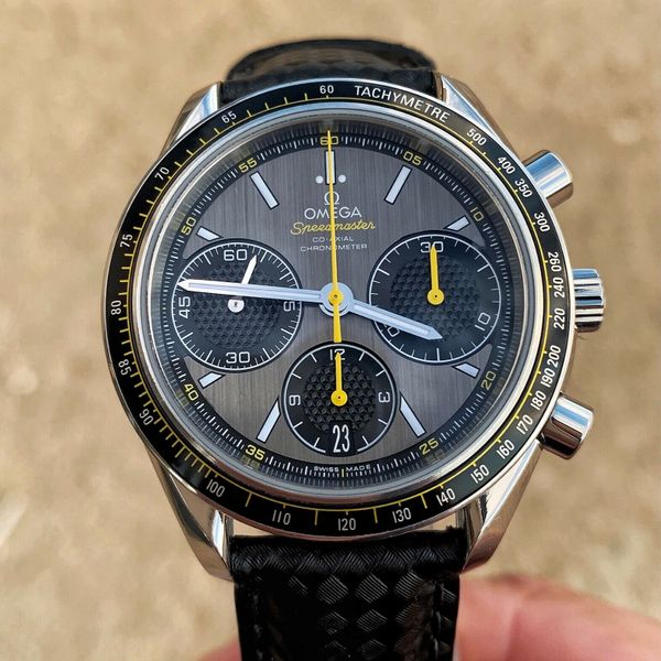 Omega Speedmaster Co-Axial Column Wheel Racing Chronograph Carbon Strap ...