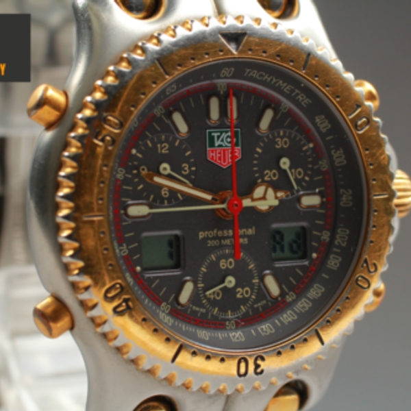 [EXC+5] TAG Heuer S/el SEL S25.206 Chronograph Gray Dial Men's Quartz ...