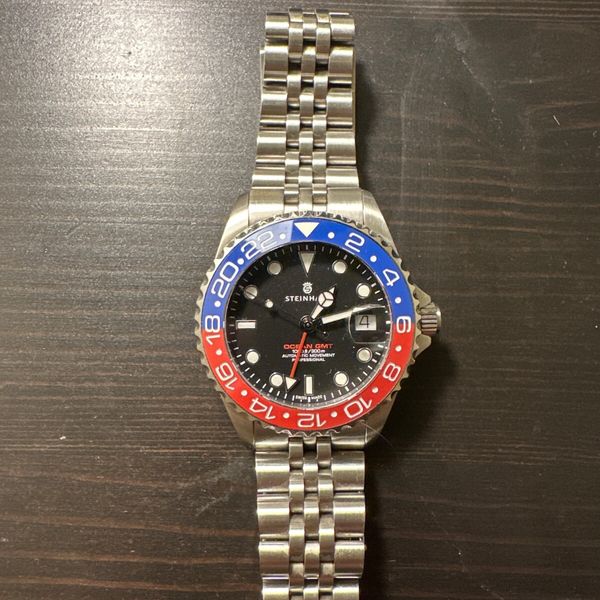 Steinhart Ocean 39 GMT BLUE-RED Men's Diver Watch Blue-Red Bezel 103 ...