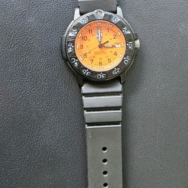 Luminox watch SERIES 3000/3900 v3 RARE orange Dial Works Estate Used ...