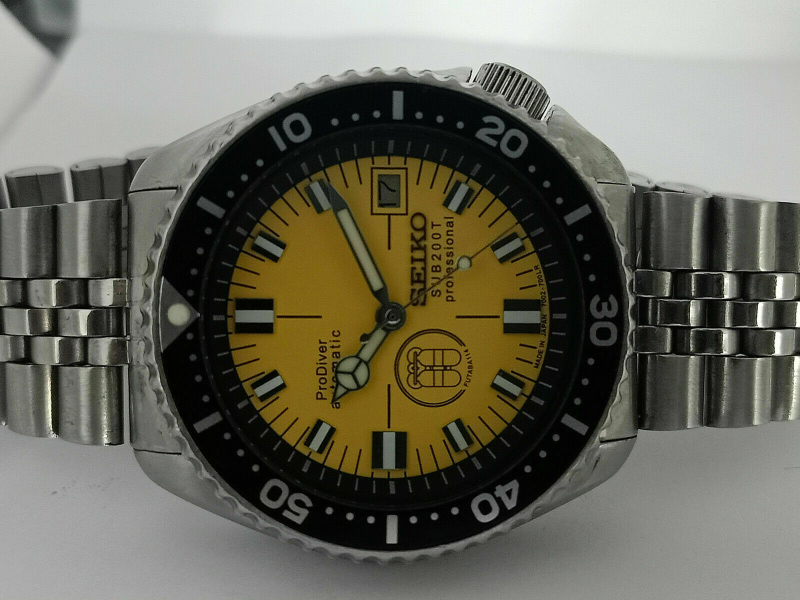 SEIKO DIVER 7002-7000 PRODIVER YELLOW SUB200T DIAL MOD AUTOMATIC WATCH ...